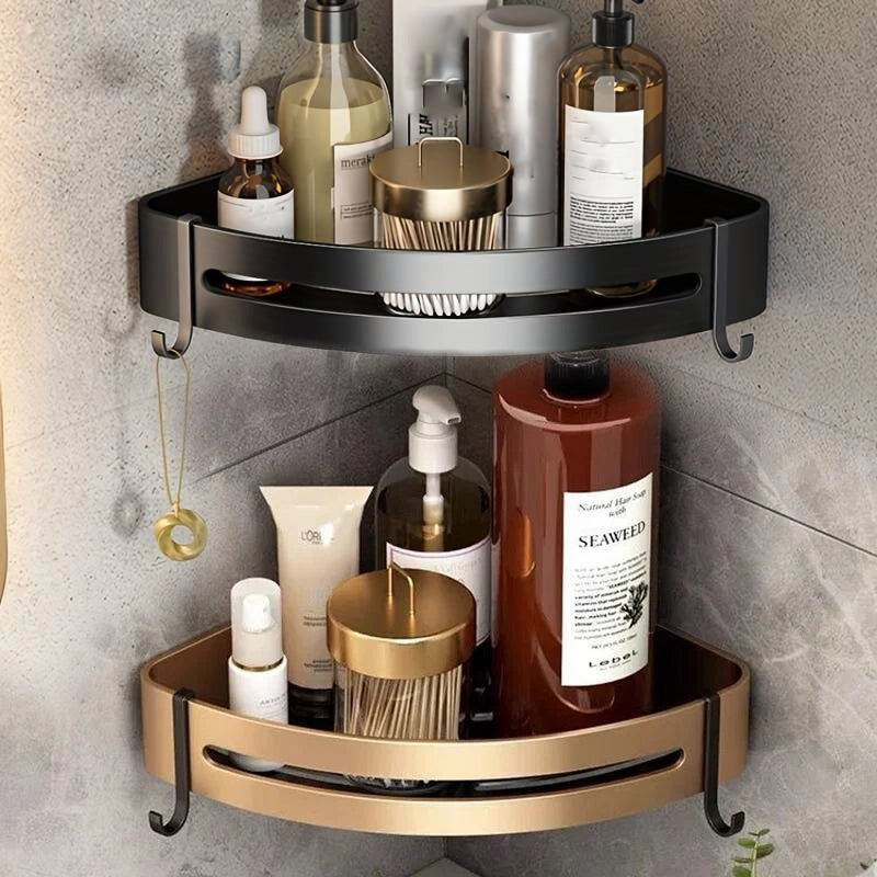 Waterproof Triangle Shelf Corner Storage Wall Mounted Pack of 2 ...