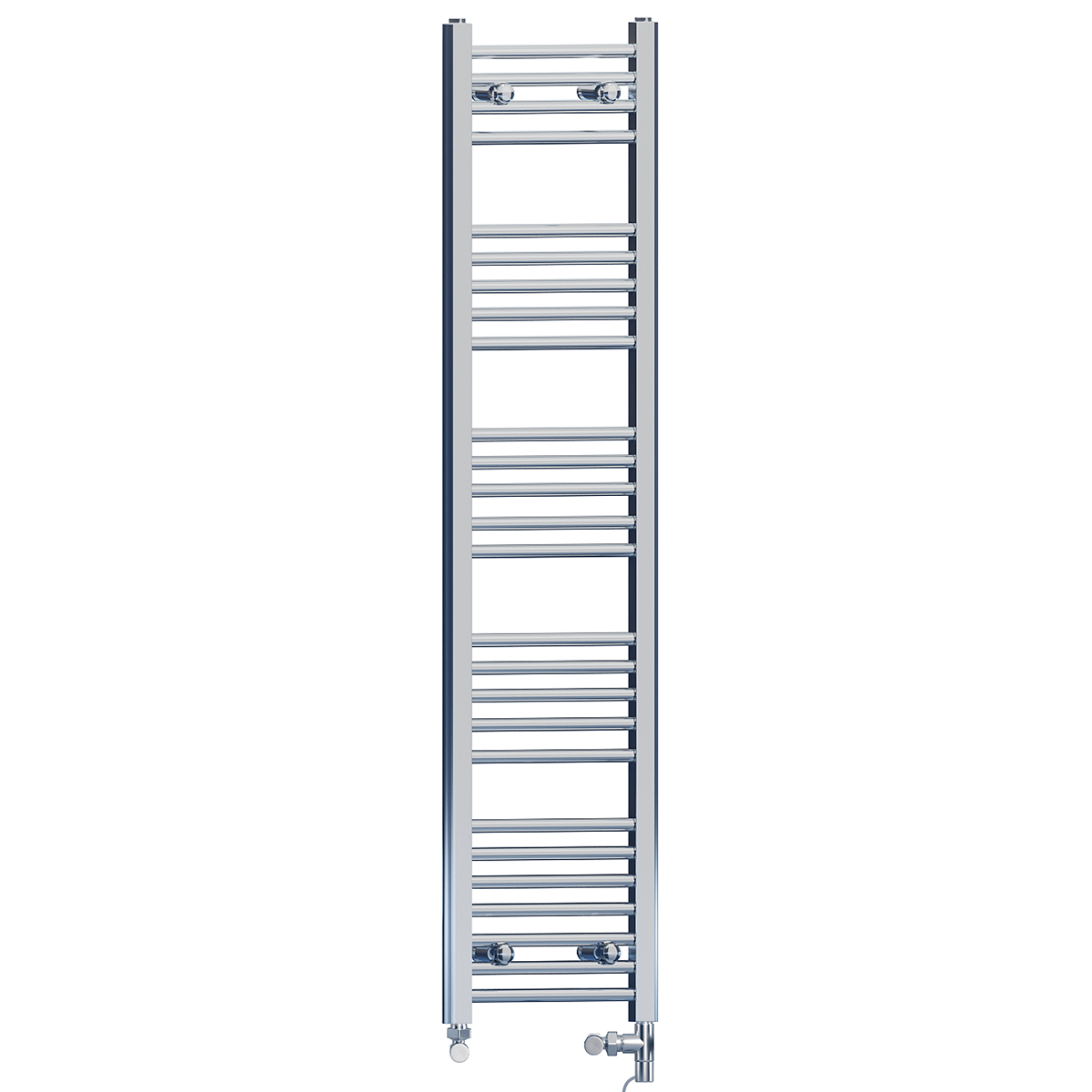Dual Fuel 300 x 1400mm Straight Chrome Heated Towel Rail Radiator- (in ...