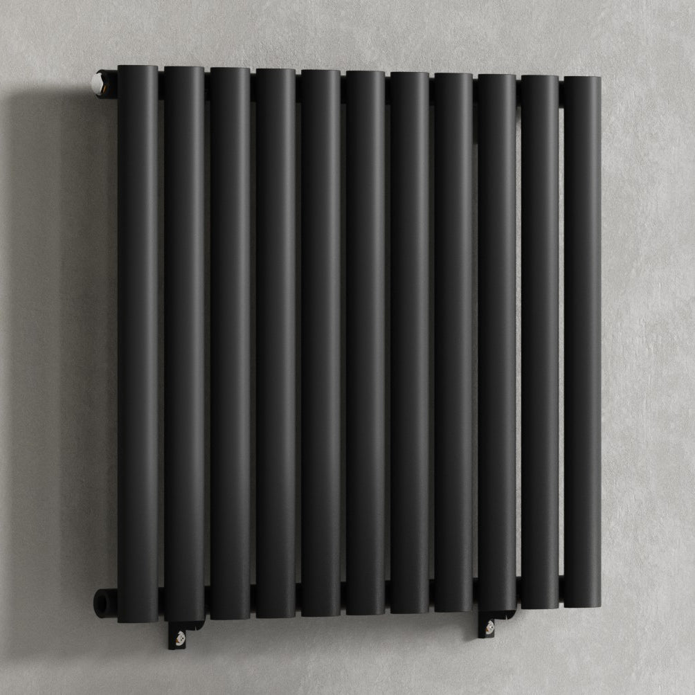 660mm x 600mm Black Designer Horizontal Single Column Radiator, 1535 B ...