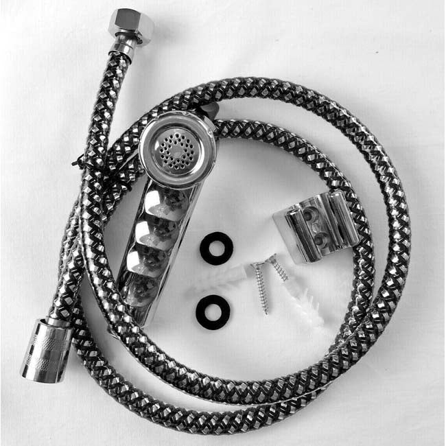 Shattaf Muslim Bidet Shower Head Spray Holder Hose in White With Folyo ...