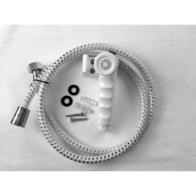 Shattaf Muslim Bidet Shower Head Spray Holder Hose in White With Folyo ...