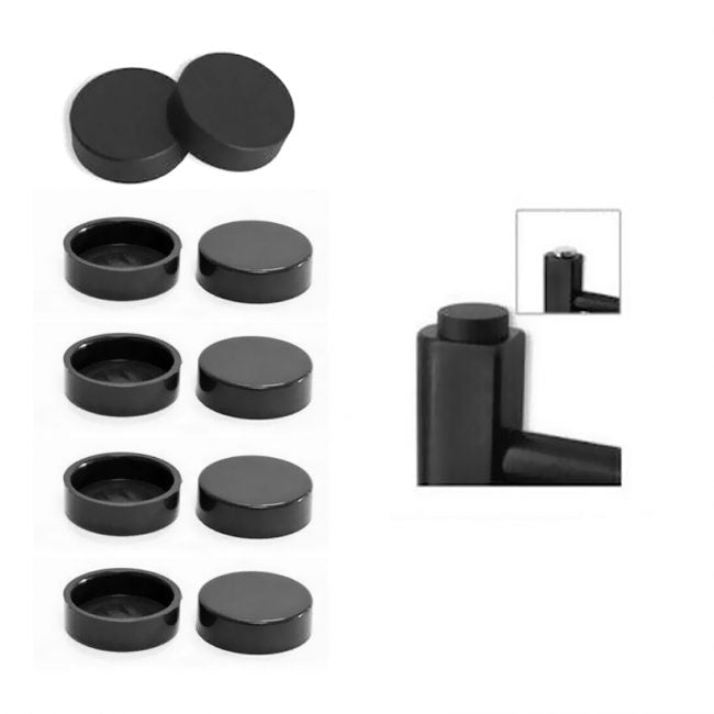 5 Black Cover Cap for Radiators blanking plug and Air vent valves ...