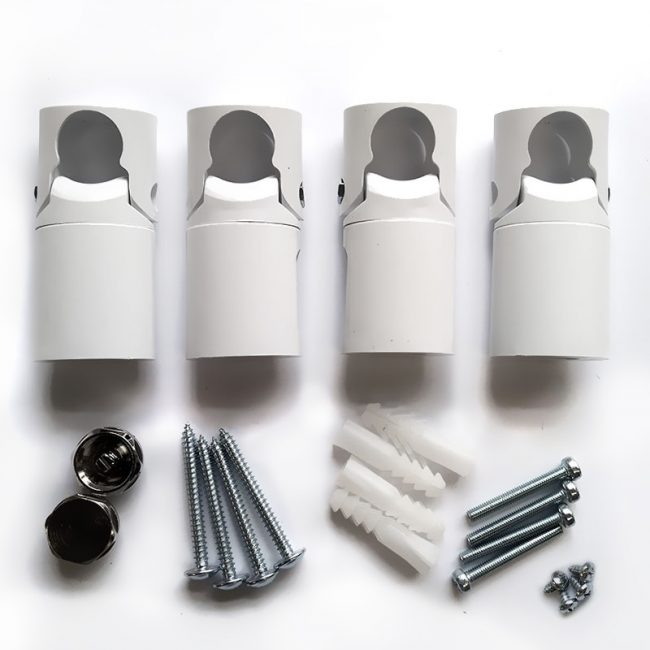 Clamp UNIVERSAL White brackets Heated towel RAIL radiator Flat Or Curv ...